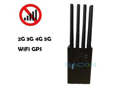 China 8 Antennas 20m Range 4W Output Power Signal Jammer Mobile Phone Blocker WiFi Jammer for sale