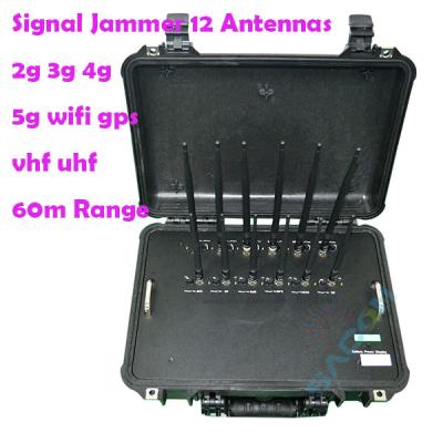 China 56W 12 Antennas 868MHz 5G Signal Jammer Blocker for Multi-Frequency Blocking for sale