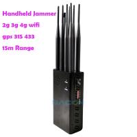 China Portable 8 Bands Mobile Signal Jammer with 8000mAh Battery and Adjustable Dip Switch for 2G 3G 4G GPS WiFi Blocking for sale