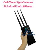 China Portable Signal Jammer with 8000mAh Battery 3 Bands 315MHz 433MHz 868MHz and 100m Range for sale