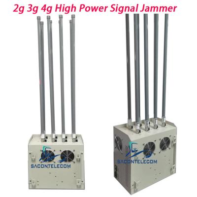 China 240W High Power Prison Cell Phone Jammer with 8 Channels and 100m Range for Secure Facilities for sale