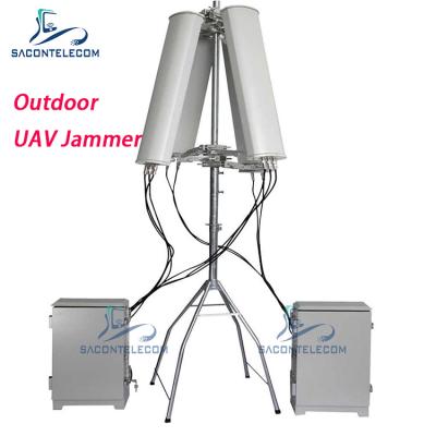 China 190W Output Power 2km Jamming Range IP64 Waterproof UAV Drone Jammer for sale
