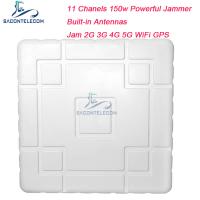 China 150W Power Mobile Phone Signal Jammer with 11 Channels for 50m Range Blocking 2G 3G 4G 5G WiFi GPS for sale