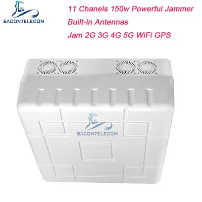 China 150W High Power Signal Jammer with 11 Channels for 50m Range Mobile Phone Blocker for sale
