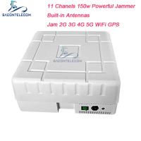 China 150W High Power GPS WiFi Signal Jammer with 11 Channels and Waterproof Design for Mobile Phone Blocking for sale