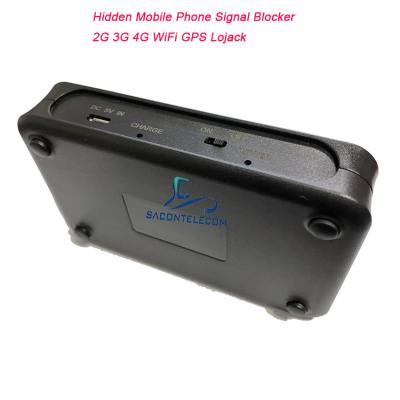 China Hidden 8 Antennas Pocket Mobile Phone Signal Jammer with 2-5m Jamming Radius and 3000mAh Battery for sale