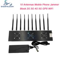 China 433MHz 40m Range Signal Jammer with 10 Channels and 18W Output Power for GPS WiFi Blocking for sale