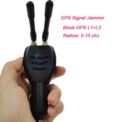 China ISO9001 Mini GPS Jammer Blocker with 15m Distance Omni Antenna Light Weight for Car Lighter 12V-24 DC for sale