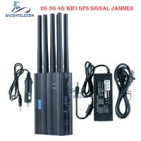 China 8 Channels Portable Signal Jammer with 4000mAH Battery and 20m Range GPS WiFi Mobile Phone Signal Blocker for sale