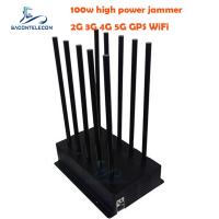 China 100W High Power 5G Signal Jammer Blocker with 10 Bands and 40m Radius for Indoor Use for sale