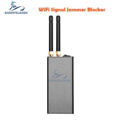 China 1200mAh Battery 10m Jamming Radius 2 Antennas GPS Signal Jammer WiFi GPS Blocker Portable Signal Jamming Device for sale