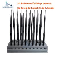 China 155W High Power Mobile Phone Signal Jammer with 20 Antennas and 60 Meters Range for sale