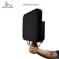 China 40W Output Power Handheld Drone Signal Jammer with 1200m Jamming Range and 4 Frequency Bands for sale