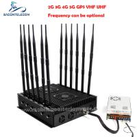 China 80m Radius 12 Channels 24 Hours Working Signal Jammer Blocker for VHF UHF GPS Lojack 5G for sale