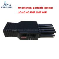 China 10W Power 10 Antennas 20m Radius Portable Signal Jammer Handheld GPS WiFi Blocker for sale