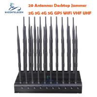 China 52 Watts 20 Channels Mobile Phone Signal Jammer with 60 Meters Range Wireless Signal Blocker for sale