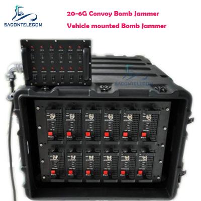 China 20-6Ghz 550w 11 Bands Vehicle Convoy Bomb Jammer DDS Convoy Jamming System for sale