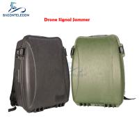 China Backpack Drone Signal Jammer with 1500m Jamming Range 150W Output Power and Built-in Battery for sale