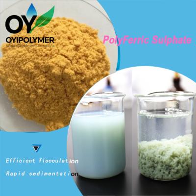 China Polyferric Sulfate PFS Coagulant Powder 19-22% Iron for Water Treatment and Wastewater Clarifying for sale