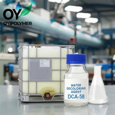 China DCA-58 Waste Water Decoloring Agent with 50% Solid Content for COD Reduction and Colorless Liquid Application in Textile Dyeing for sale