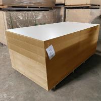 China 9mm 12mm Thickness White Melamine MDF Sheets For Cabinet Backboards Easy Machining for sale