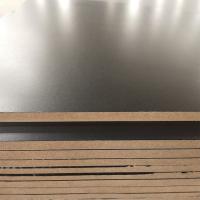 China Modern Solid Black Melamine Faced MDF Board Matt Finish for Contemporary Furniture for sale