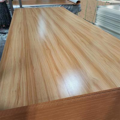 China Impact Resistant Melamine Faced MDF Board ENF Grade Eco Friendly Decorative Panel for sale