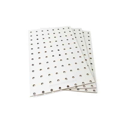 China Acoustic Perforated MDF Board Sound Absorbing Melamine Faced Fiberboard for Audiovisual Spaces for sale