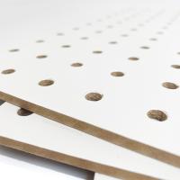China Acoustic Perforated MDF Board Sound Absorbing Melamine Faced Fiberboard for Audiovisual Spaces for sale