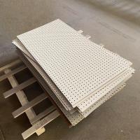 China Acoustic Perforated MDF Board Sound Absorbing Melamine Faced Fiberboard for Audiovisual Spaces for sale