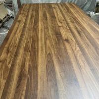 China Luxury Dark Walnut Grain Melamine Faced MDF Sophisticated Deep Wood Texture Fiberboard for sale