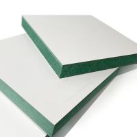 China Moisture Resistant White Melamine Faced MDF Green Core HMR Fiberboard 4'x8' for sale
