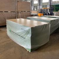 China Dark Walnut Melamine MDF Sheet Moisture Resistant Fiberboard With Embossed Wood Texture for sale