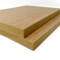 China Linear Grain Melamine MDF Board Teak Texture For High End Furniture And Office Interior for sale