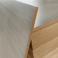 China Modern Grey Embossed Wood Grain Melamine Faced MDF ENF Grade Decorative Panel 3mm-25mm for sale