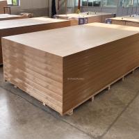 China Sustainable 9mm 12mm Plain MDF Panel Board  For Commercial Wall Paneling ENF Standards for sale