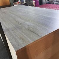China Natural Oak Melamine Faced MDF Board Classic Cathedral Grain Series Decorative Panel for sale