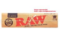 China Raw Classic King Size Slim Rolling Paper Slow Burning Papers Full Box of 50 Packs for sale