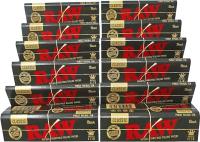 China RAW Black Kingsize Slim Rolling Paper Slow Burning Papers Full Box of 50 Packs for sale