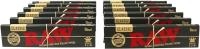 China RAW Black Kingsize Slim Rolling Paper Slow Burning Papers Full Box of 50 Packs for sale