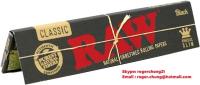 China RAW Black Kingsize Slim Rolling Paper Slow Burning Papers Full Box of 50 Packs for sale