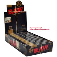China RAW Black 1¼ Rolling Paper Slow Burning Papers Full Box of 24 Packs for sale
