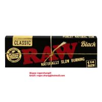 China RAW Black 1¼ Rolling Paper Slow Burning Papers Full Box of 24 Packs for sale