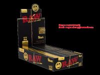 China RAW Black 1¼ Rolling Paper Slow Burning Papers Full Box of 24 Packs for sale