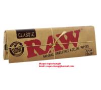 China RAW Brown 1¼  Rolling Paper Slow Burning Papers Full Box of 24 Packs for sale