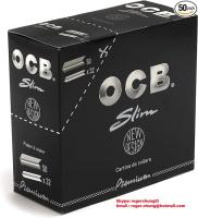 China OCB Premium King Slim Black Slim Rolling Paper Slow Burning Papers. for sale