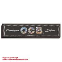 China OCB Premium King Slim Black Slim Rolling Paper Slow Burning Papers. for sale