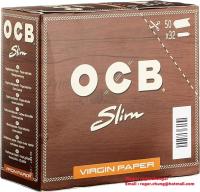 China OCB Premium King Slim Brown Slim Rolling Paper Slow Burning Papers. for sale