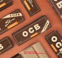 China OCB Premium King Slim Brown Slim Rolling Paper Slow Burning Papers. for sale
