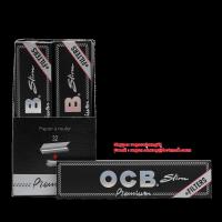 China OCB Premium King Slim + Tips  Black Rolling Paper Slow Burning Papers. for sale